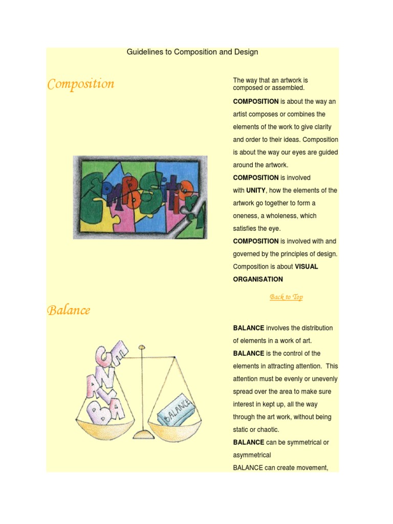 Guidelines To Composition and Design | PDF | Composition (Visual Arts)
