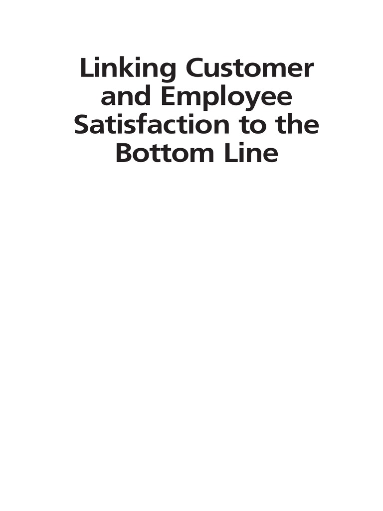 Employee Sat and Customer Sat | PDF | Customer Satisfaction ...