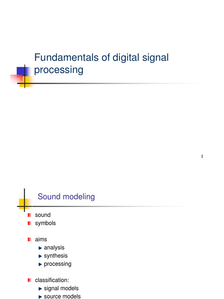 Fundamentals of Digital Signal Processing | PDF | Telecommunications | Telecommunications ...