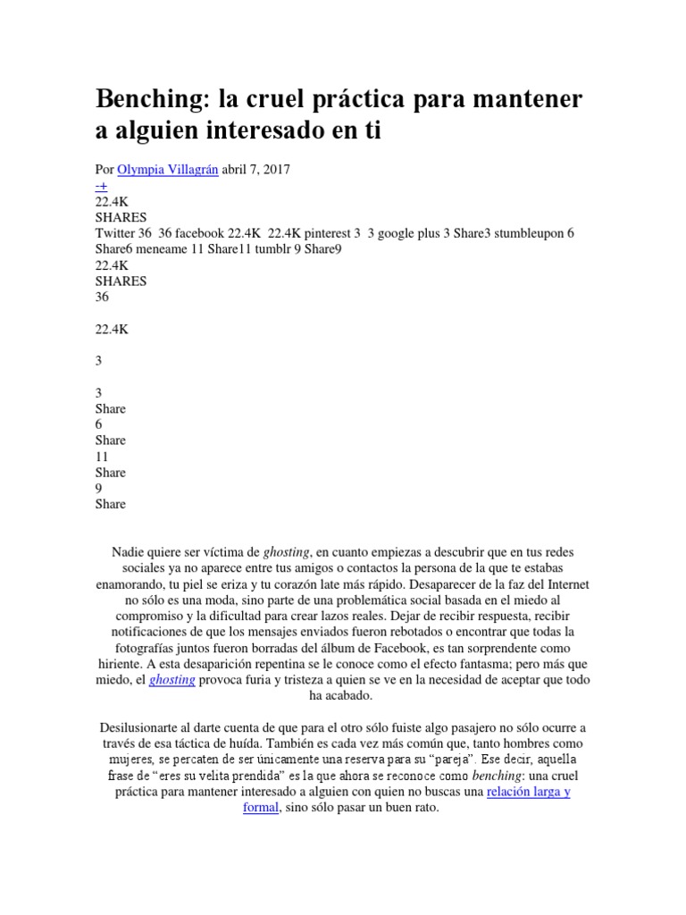 Benching | PDF | Ocio