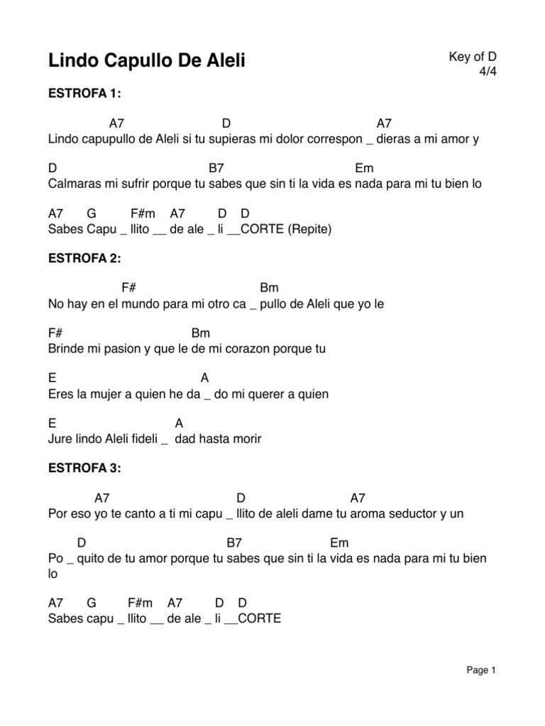 Capullito de Aleli | PDF