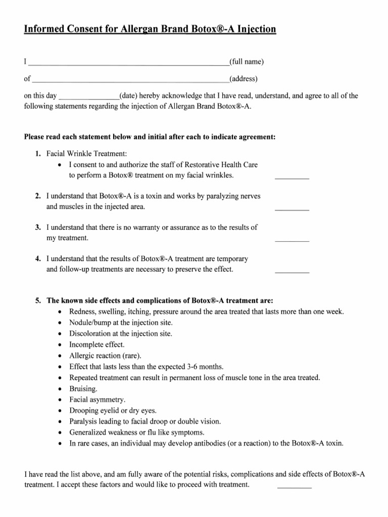 Botox New Patient Paperwork | PDF | Botulinum Toxin | Medicare (United ...