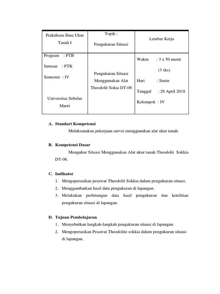 Pengukuran Situasi | PDF
