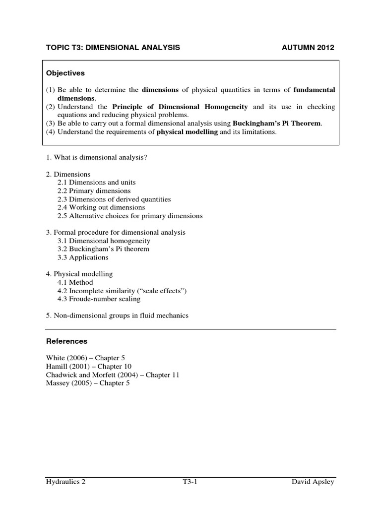 Dimensional Analysis | PDF | Fluid Dynamics | Reynolds Number