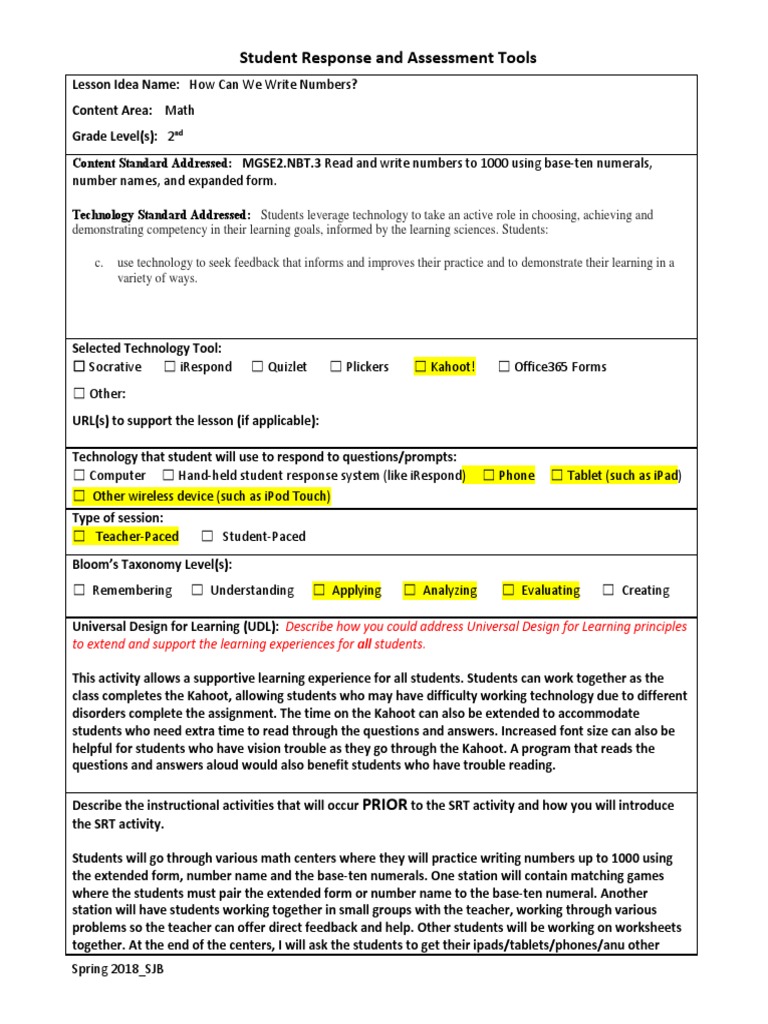 SRT Lesson | PDF | Educational Assessment | Communication
