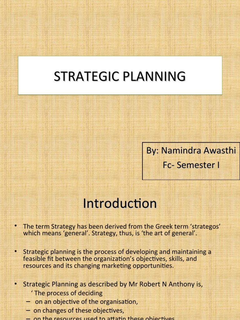 Strategic Planning Strategic Planning | PDF | Strategic Management ...