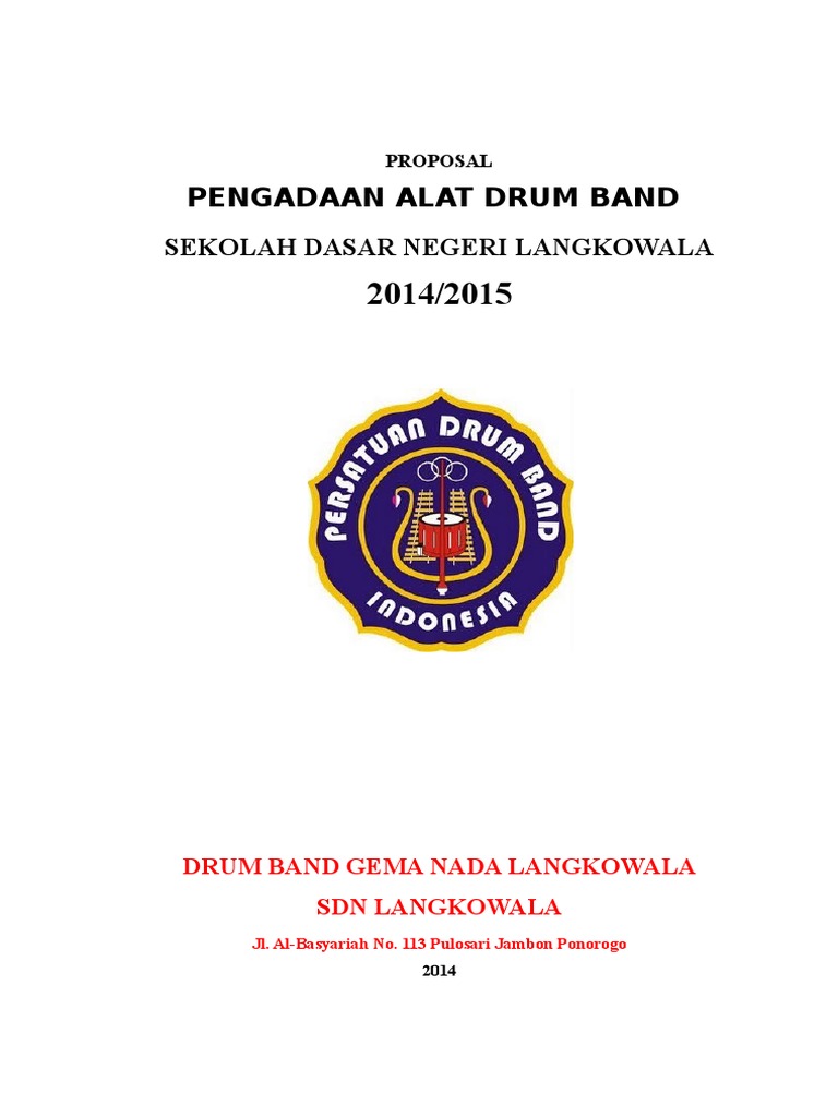 Contoh Proposal Pengadaan Drum Band | PDF