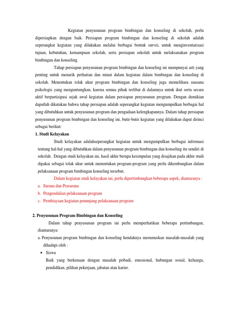 Langkah Penyusunan Program BK | PDF