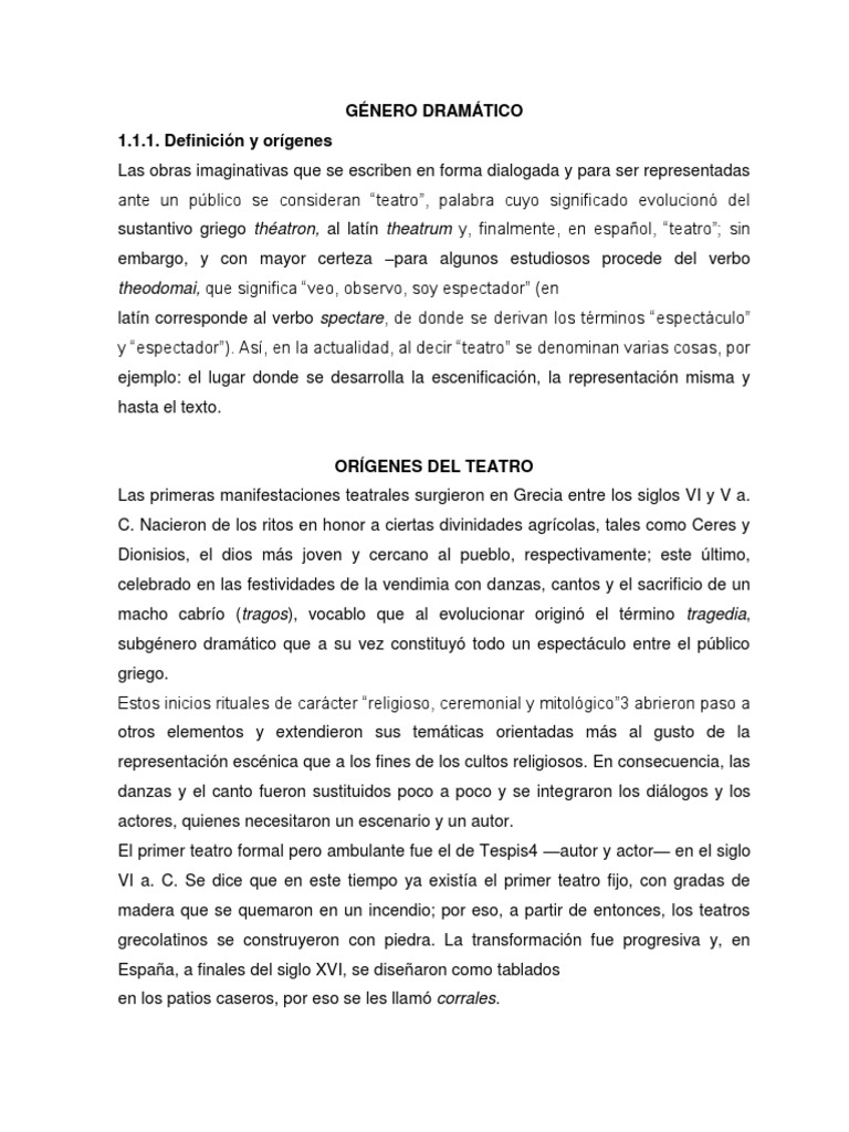 Género Dramático | PDF | Teatro | Tragedia