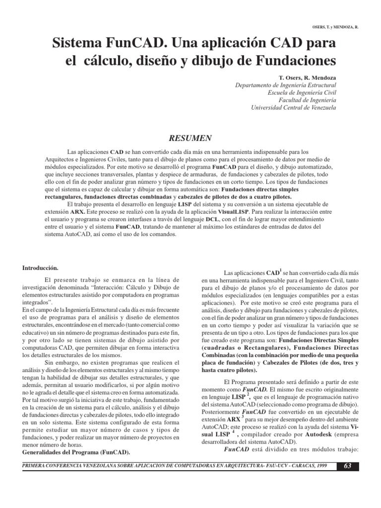 FunCAD: CAD para Fundaciones y Pilotes | PDF | Programa de computadora ...