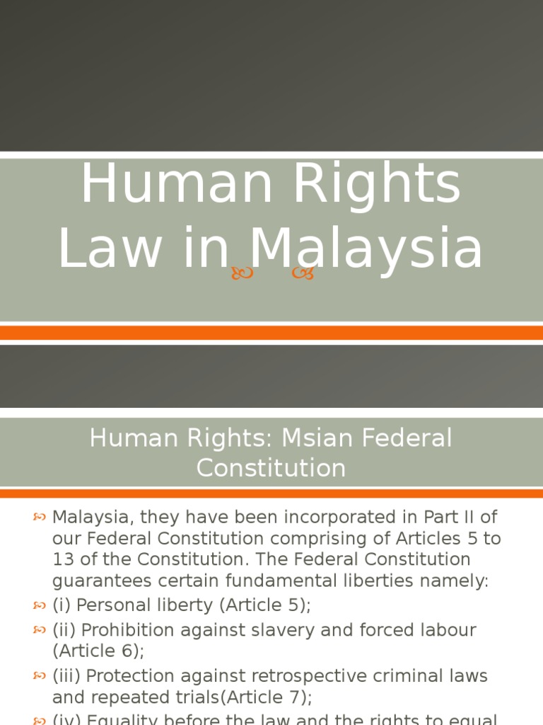 Human Rights Law in Malaysia | PDF | Human Rights | Liberty