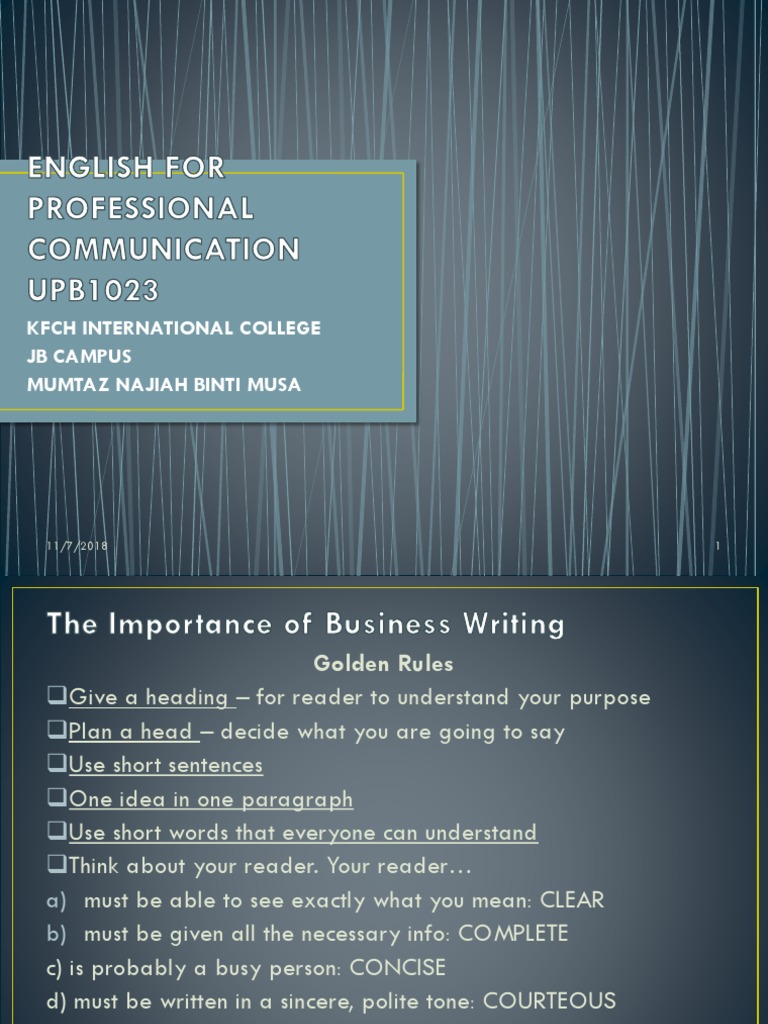 English For Professional Communication Notes | PDF | Memorandum | Résumé