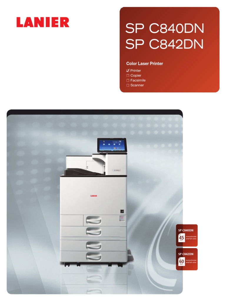 SPC 840 DN | PDF | Printer (Computing) | Paper