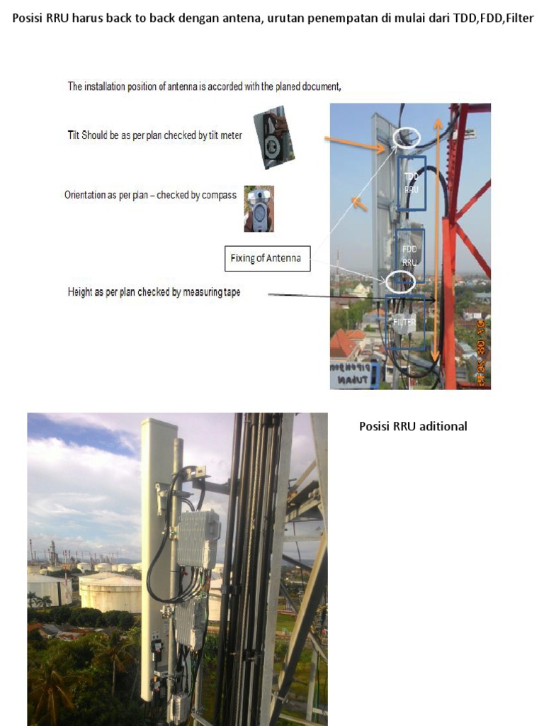 Panduan Instalasi RRU dan Antena BTS | PDF | Teknologi & Rekayasa