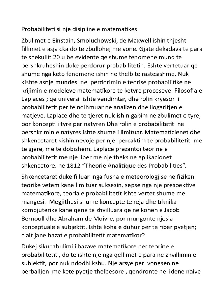 Probabiliteti Historiku | PDF