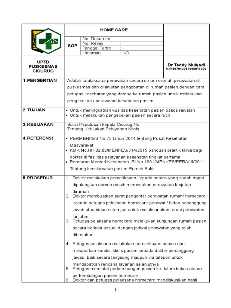 Sop Home Care | PDF