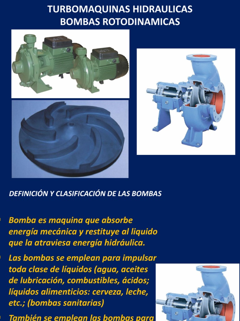 Bombas Rotodinamicas1 | Bomba | Mecánica de fluidos