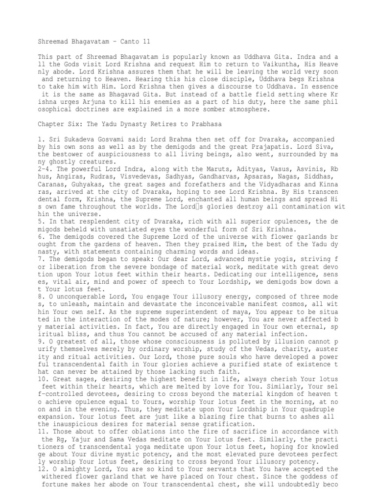 Uddhava Gita | PDF | Bhagavad Gita | Soul