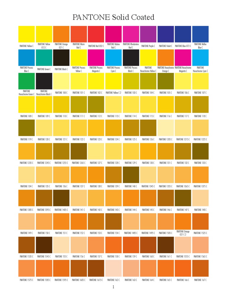 Pms Colors | PDF | Yellow | Qualia