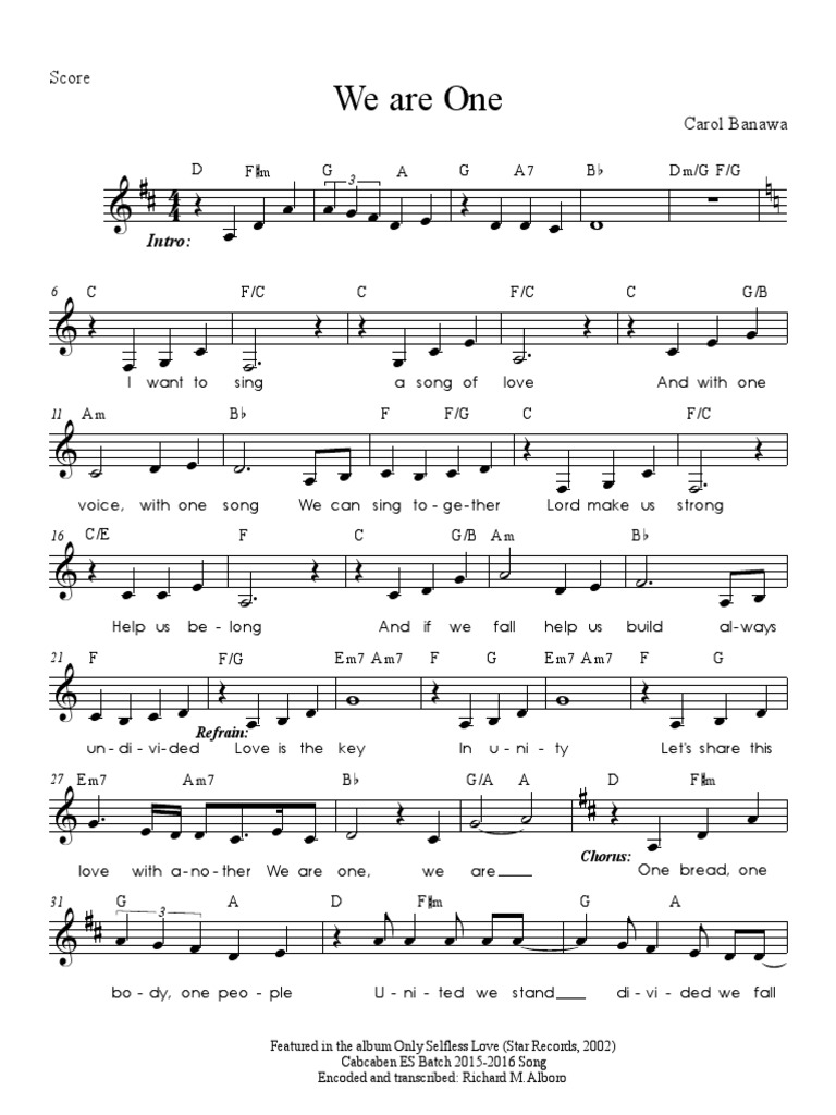 We Are One PDF | PDF