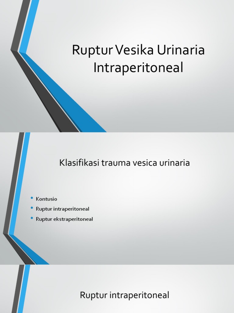 Ruptur Vesika Urinaria | PDF