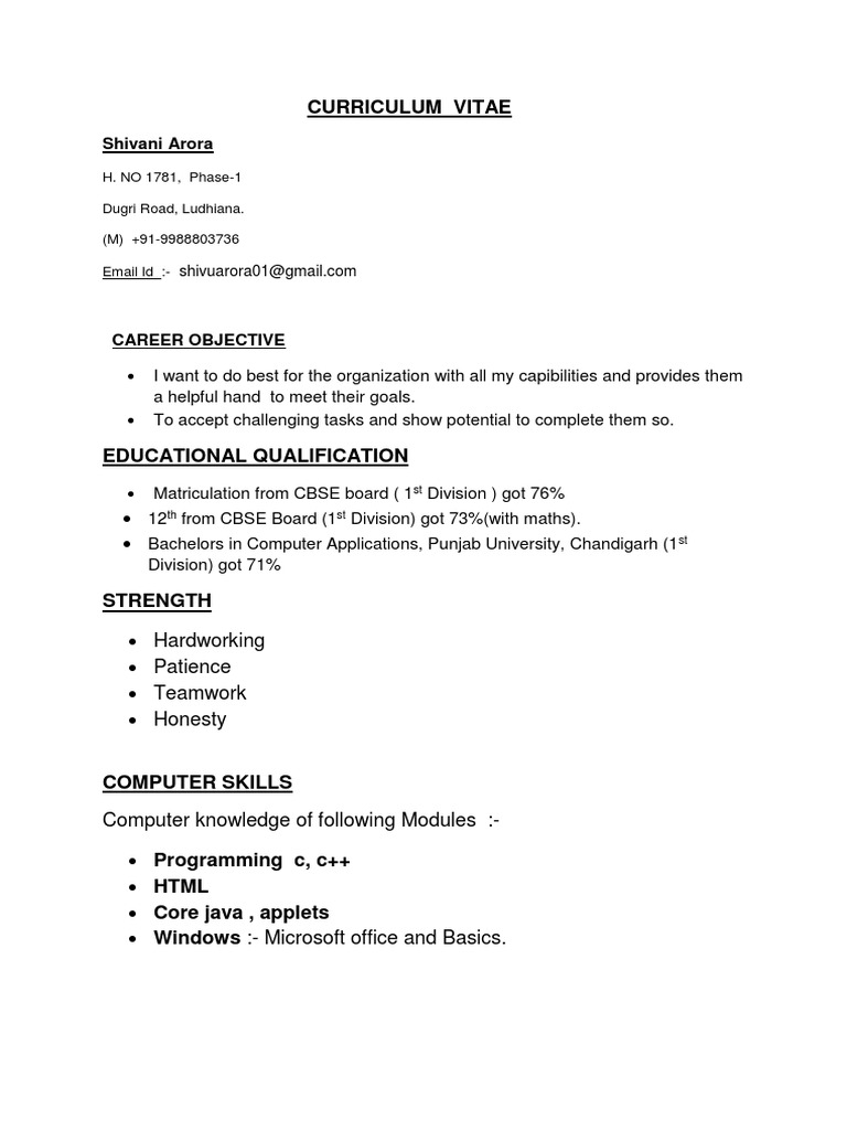 Curriculum Vitae Neha | PDF