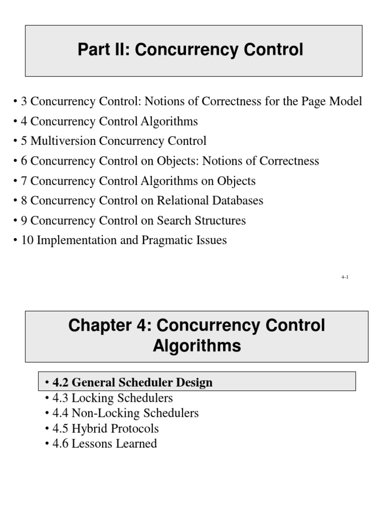 Part II: Concurrency Control | PDF | Distributed Computing ...