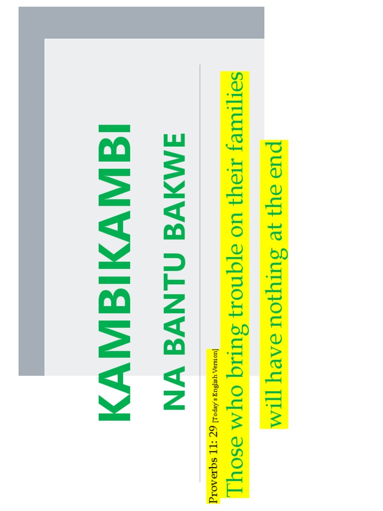 Kambikambi Family Heritage Document | PDF