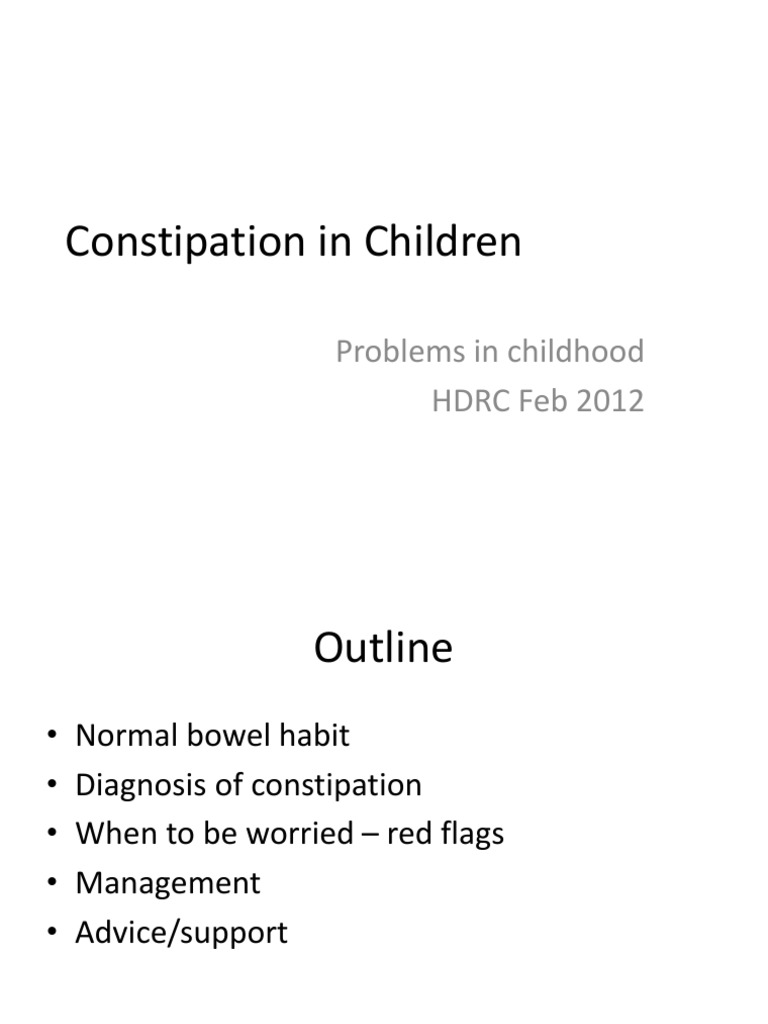 Constipation in Children | PDF | Constipation | Human Feces
