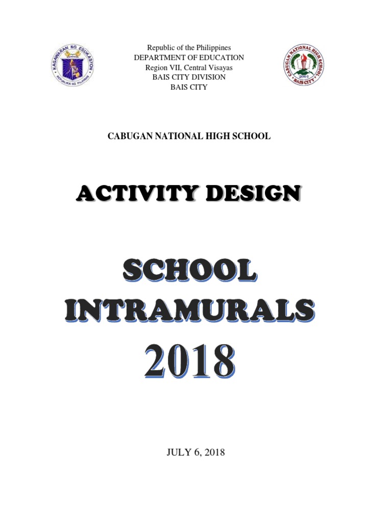 activity design for intramurals.docx | Sports | Learning