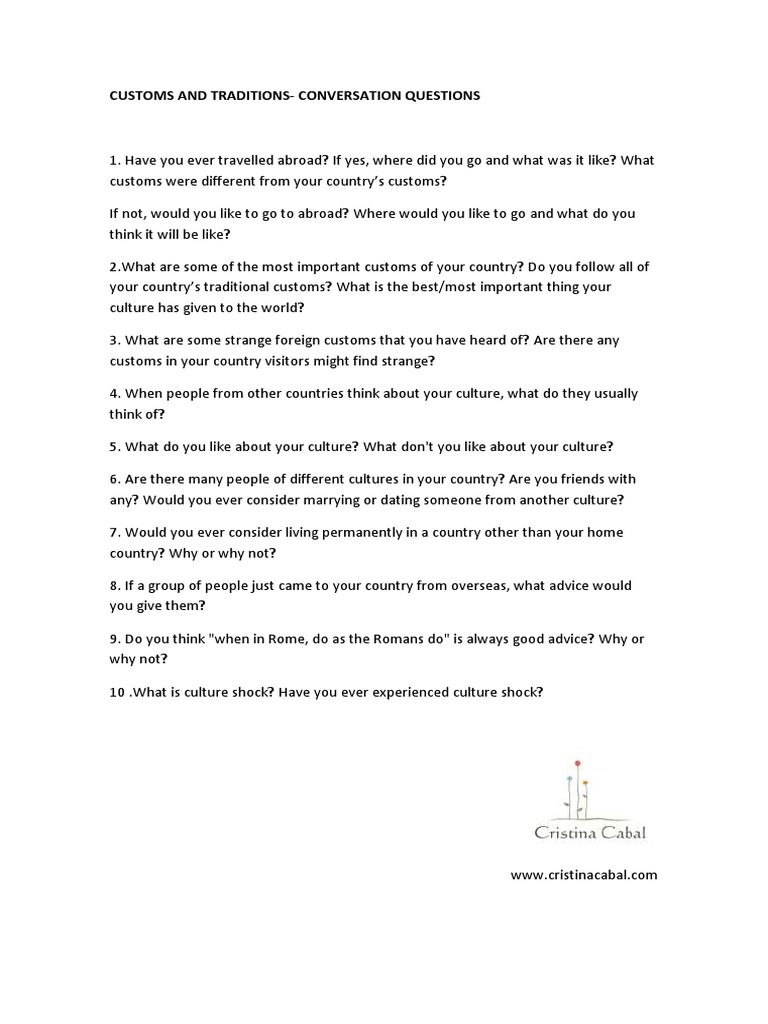 Cultural Conversations Guide | PDF