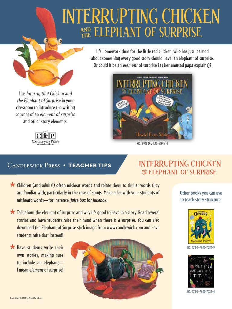 Interrupting Chicken and The Elephant of Surprise Teacher Tip Card | PDF