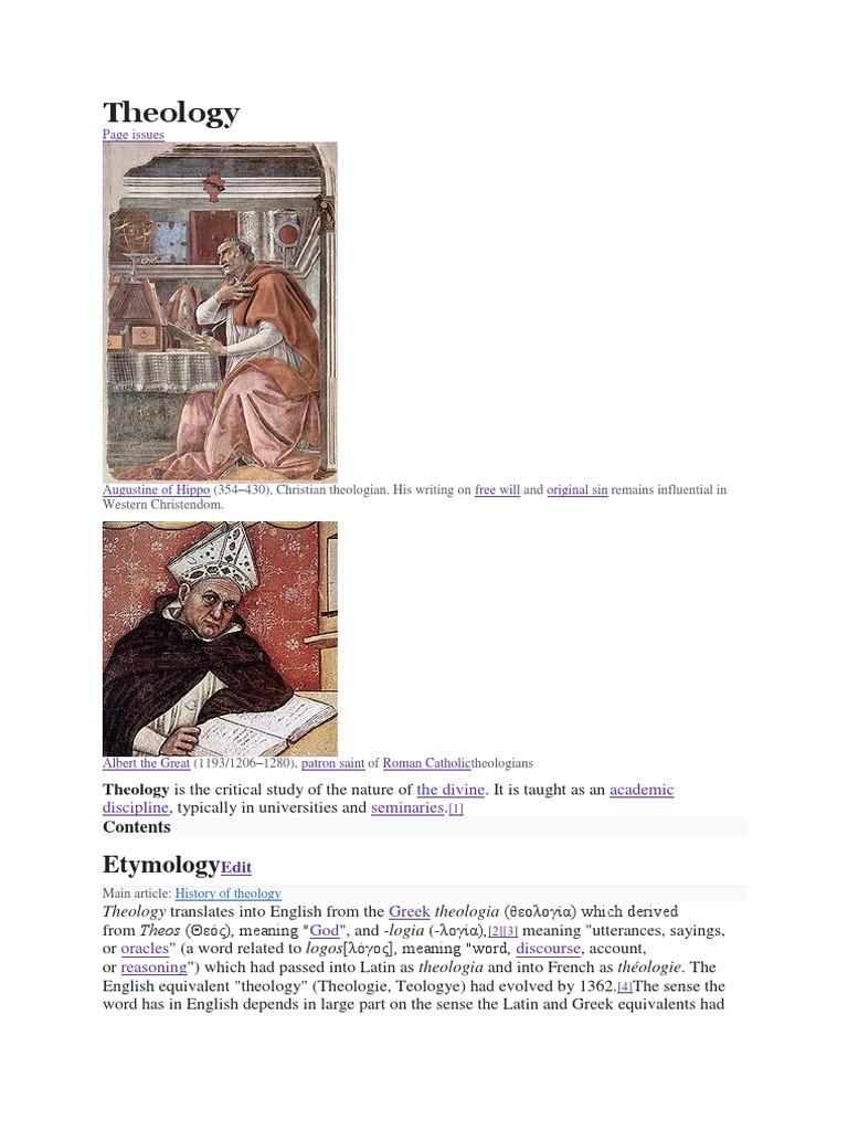 Theology: Etymology | PDF | Theology | Truth
