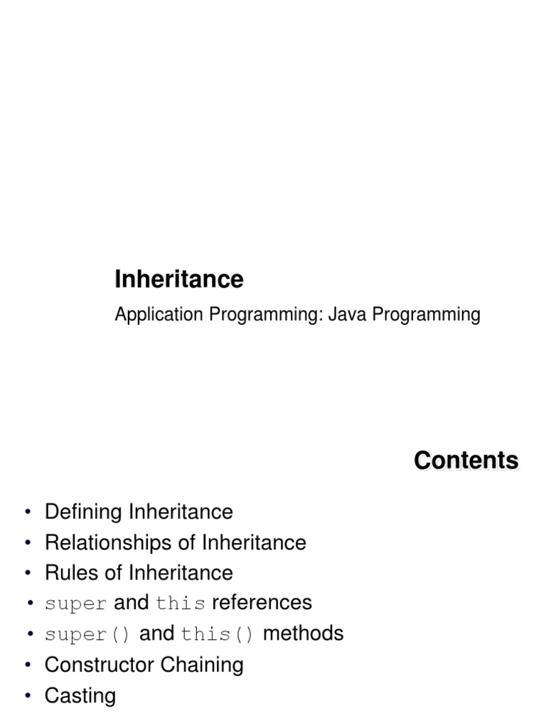 3 2 Inheritance Pdf Inheritance Object Oriented Programming Class Computer Programming