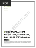 Contoh Soal, Pembahasan, Dan Soal Tugas Keseimbangan Pasar | PDF