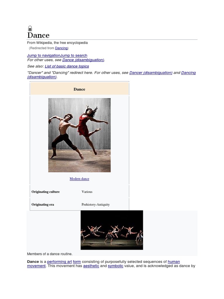 Dance: Jump To Navigationjump To Search | PDF | Dances | Rhythm