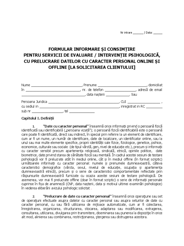 1 Model General Consimtamant | PDF