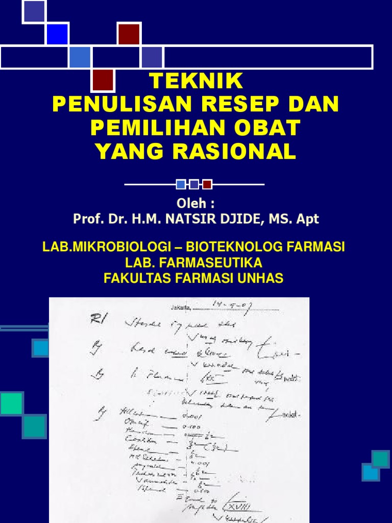Teknik Penulisan Resep Dan Pemilihan Obat Yang Rasional Pdf