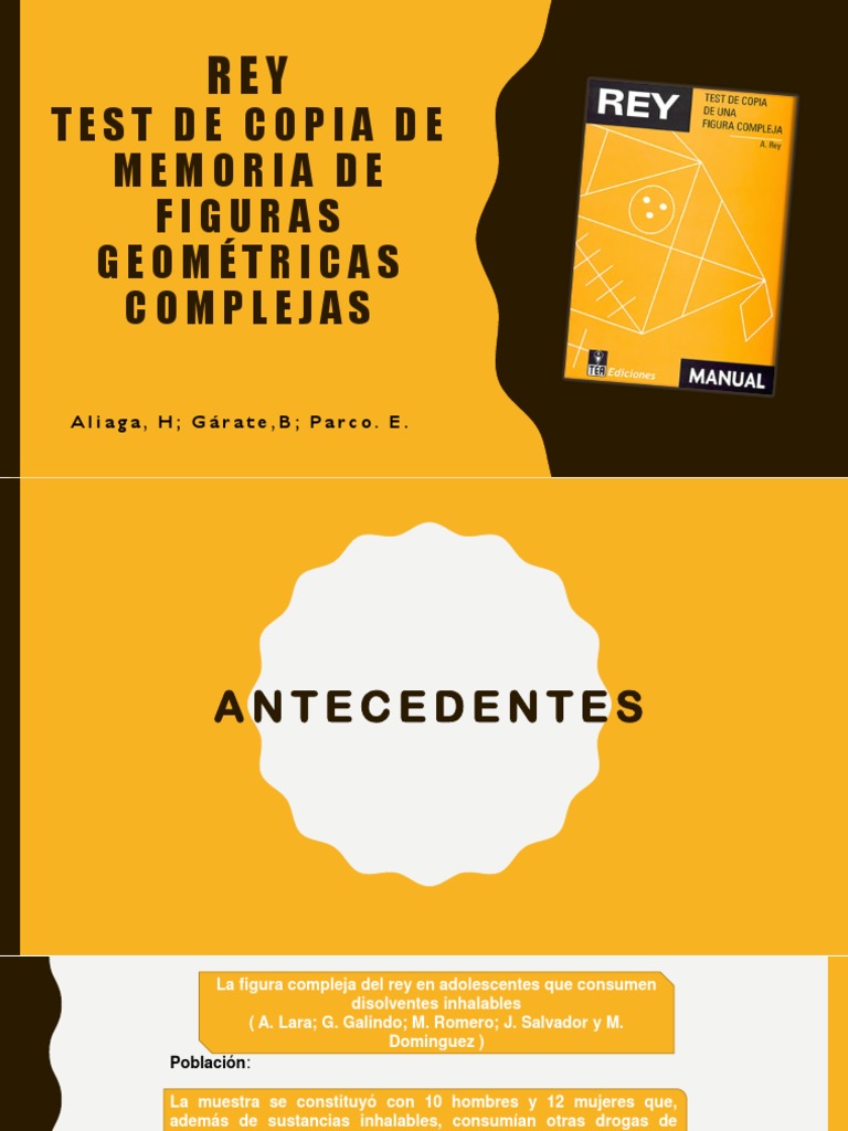 Test de Rey | PDF | Memoria | Dibujo