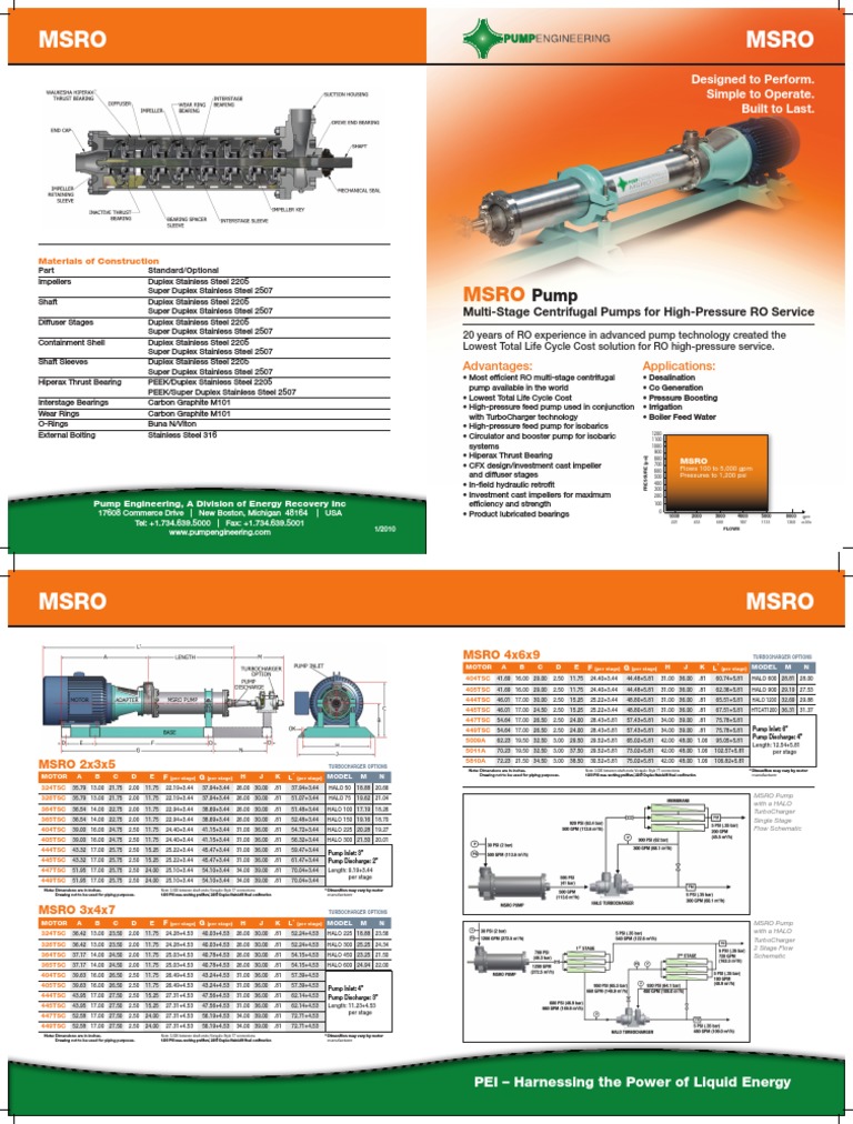 Pump Engineering MSRO | PDF | Pump | Turbocharger