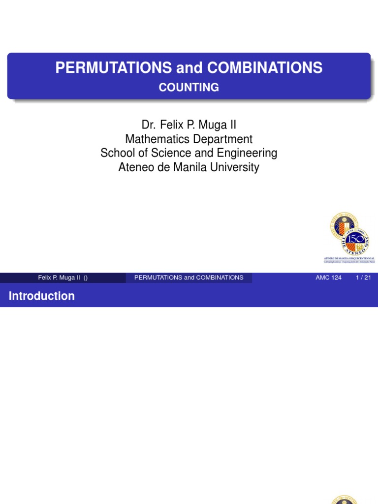 4 3 Permutations | PDF | Discrete Mathematics | Combinatorics