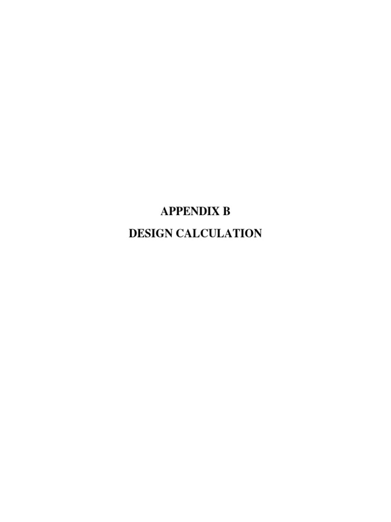 Appendix B Design Calculation | PDF