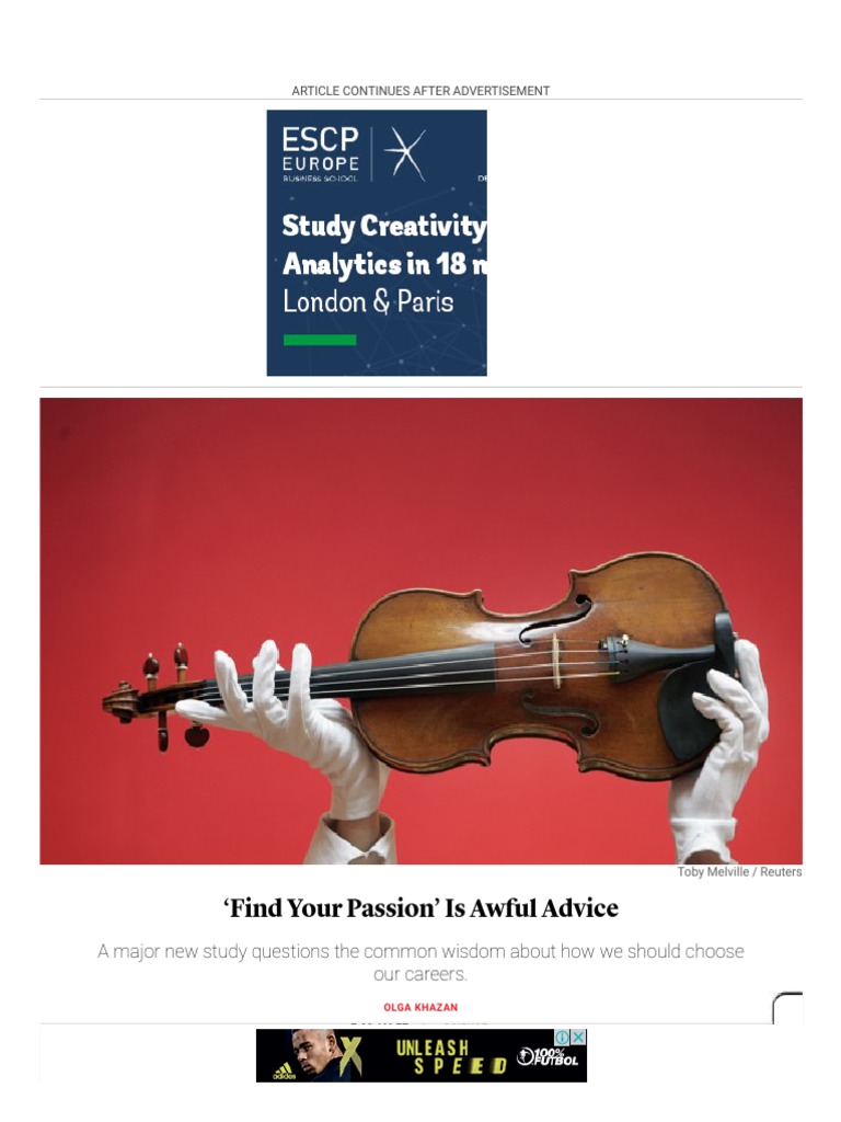 How To Really Find Your Passion | PDF | Thought | Science
