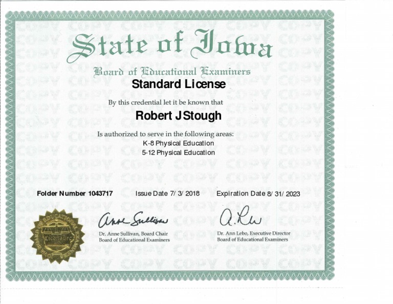 Iowa BOEE - Standard License | PDF
