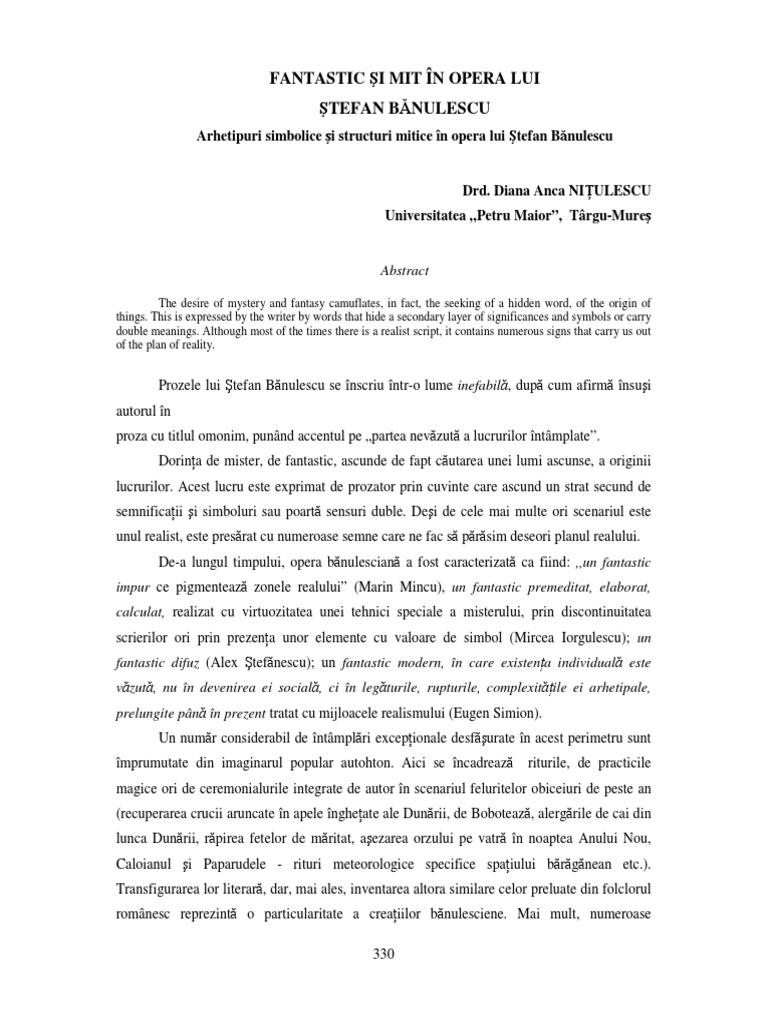 Stefan Banulescu PDF | PDF
