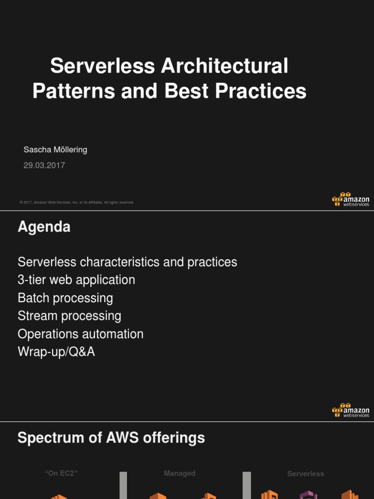AWS Serverless Architectural Patterns and Best Practices | PDF | Amazon Web Services | Data ...