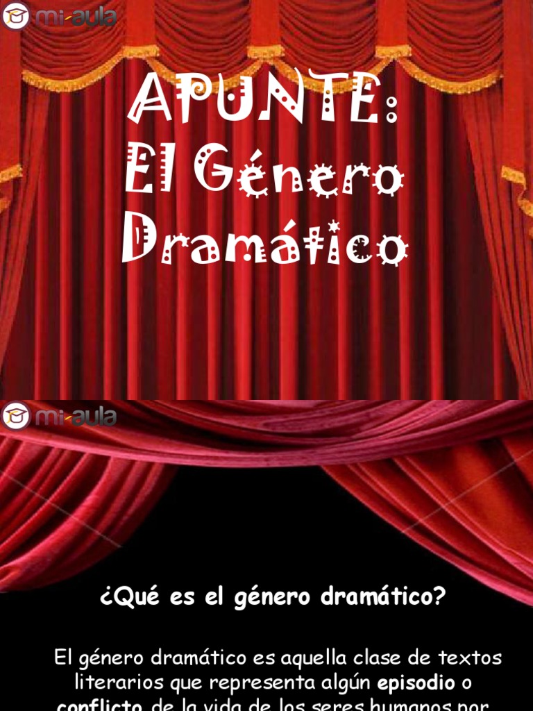EL GENERO DRAMATICO | Teatro | Entretenimiento (general)