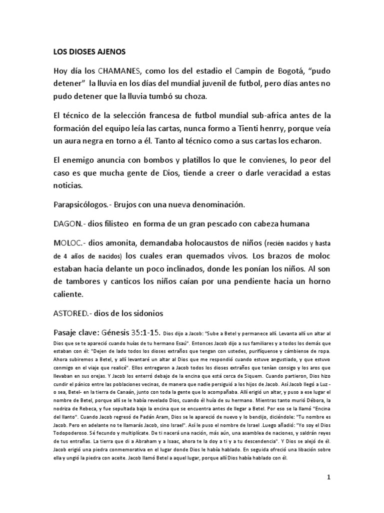 Dioses Ajenos y su Impacto Actual | PDF | Jacob | Dios
