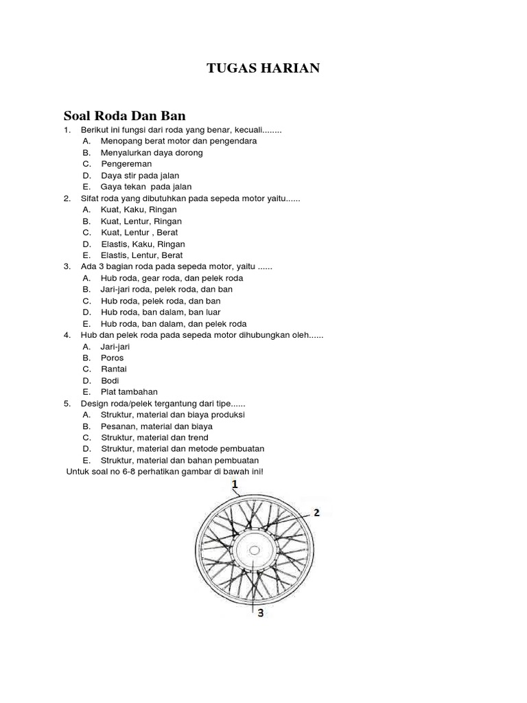 Soal Roda Dan Ban | PDF