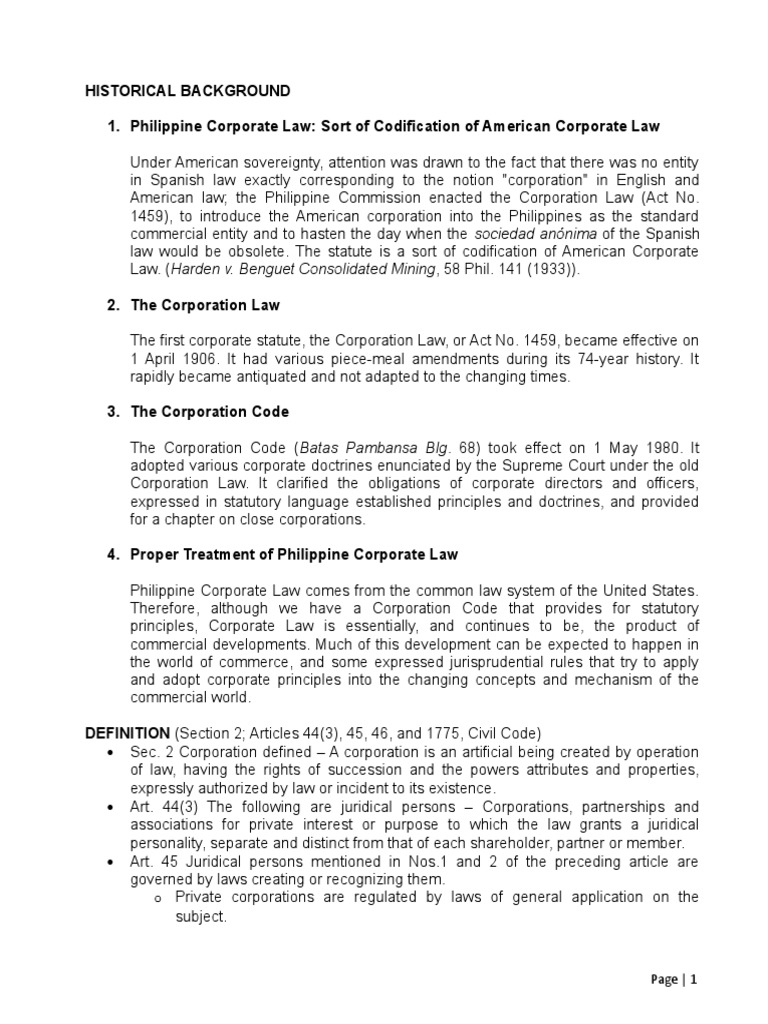 Corpo Lecture Notes | Download Free PDF | Corporations | Partnership